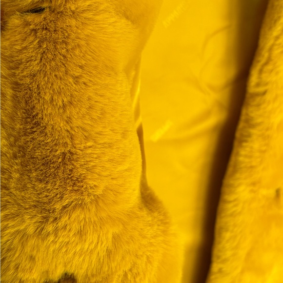 Apparis | Jackets & Coats | Apparis Yellow Faux Fur Coat | Poshmark